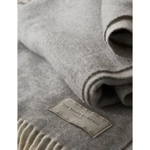 THE WHITE COMPANY Logo Wool And Cashmere-blend Throw 140cm X 200cm