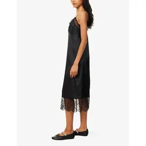 Simone Rocha Lace Trim V-neck Midi Dress