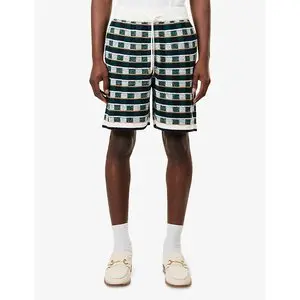 Casablanca Mosaic Crochet Cotton Shorts
