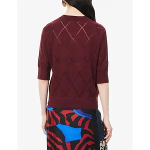Dries Van Noten Short-sleeve Textured-pattern Wool Jumper