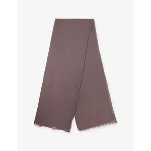 Rick Owens Emily Wool, Silk And Cashmere Scarf - Grape