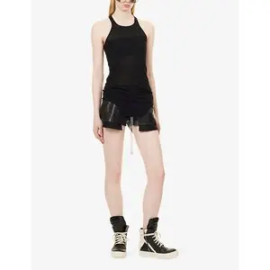Rick Owens Basic Ribbed Silk-blend Tank Top