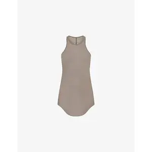 Rick Owens Basic Ribbed Silk-blend Tank Top - Dust