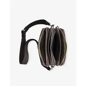 ANYA HINDMARCH Padded Triple Zip Woven Cross-body Bag - Chocolate