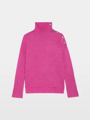Zadig&Voltaire Alma Jewelled Cashmere Sweater - Clematis