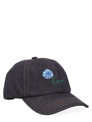 Kenzo Cappello Da Baseball Con Logo Ricamato