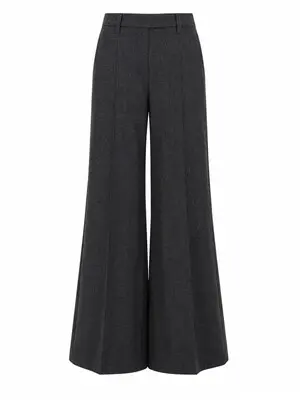 Brunello Cucinelli Wide-leg Wool & Cashmere Trousers