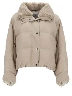 Brunello Cucinelli Techno Cotton Taffeta Puffer Jacket