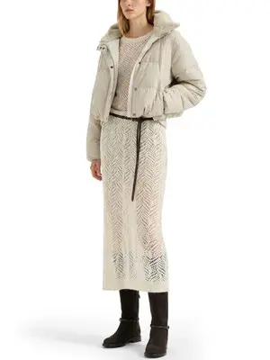 Brunello Cucinelli Techno Cotton Taffeta Puffer Jacket