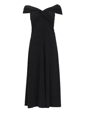 Michael Kors Abito Annodato Con Drappeggio - Black
