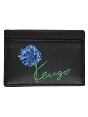 Kenzo Printed Logo Card Holder - Black