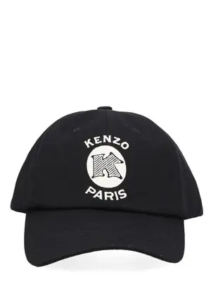 Kenzo Cappello Da Baseball Con Logo - Black