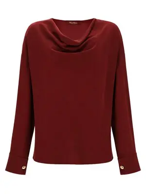 Max Mara Blouse In Lightweight Technical Cady - Red