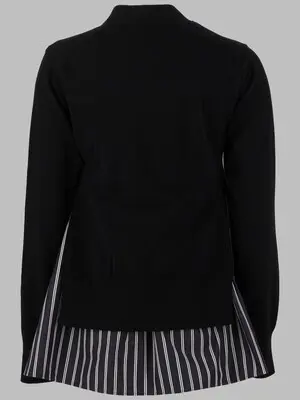 Sacai Cardigan A Righe Patchwork
