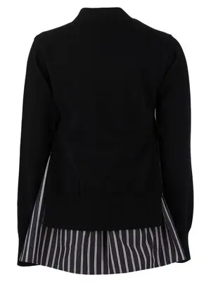 Sacai Cardigan A Righe Patchwork