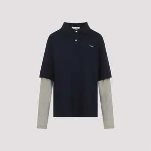 Miu Miu Cotton Polo Shirt - Blue