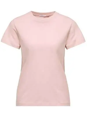 MONCLER MONCLER Ribbed Crewneck Short-Sleeve Cotton T-Shirt With Embroidered Logo