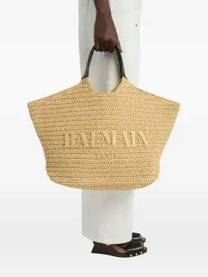 Balmain Large Crochet Tote Bag