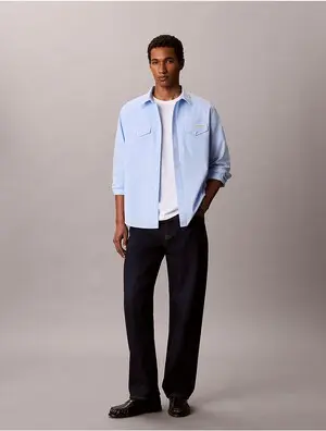 Calvin Klein Utility Washed Poplin Easy Shirt - Windsurfer