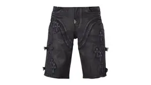 GUAPI All Cross Buckle Shorts - Black