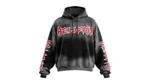 HELLSTAR Stars Shine Graffiti Hoodie - Black/red