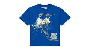 SP5DER Scribble Tee Shirt - Blue