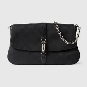 Gucci Gucci GG Canvas Shoulder Bag Black