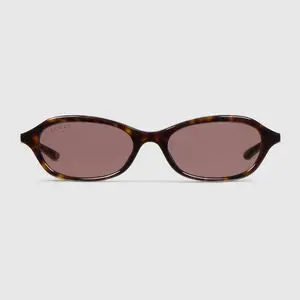 Gucci Oval Frame Sunglasses - Brown