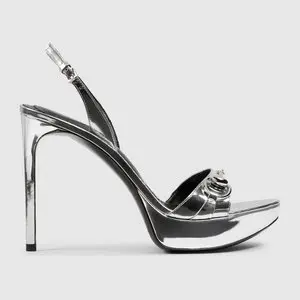 Gucci Donna Platform Sandal Leather - Silver