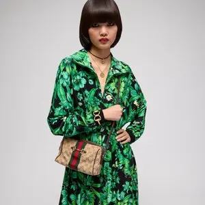 Gucci Horsebit Web Small Camera Bag In Gg Canvas
