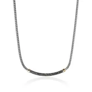 John Hardy Jh Essential Pave Necklace, Gold Gemstones