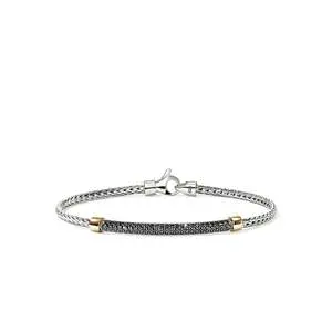 John Hardy Jh Essential Pave Bracelet, Gold Gemstones - Sterling Silver