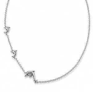 GOLD & HONEY Dolphin Necklace - Silver