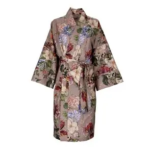 DECOFLUX HOME Neutrals / Cotton Kimono Magic Garden Grey Cliff Beige - Brown
