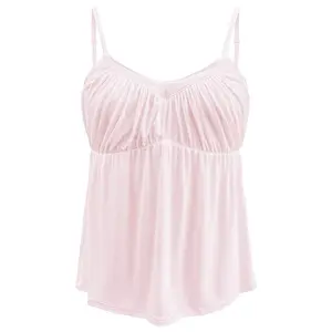 JJWINKS Baby Doll Top Blush Rib - Pink