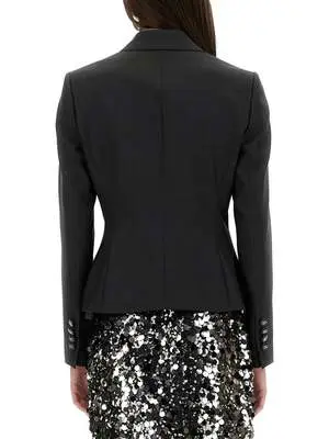 Dolce & Gabbana Double-breasted Jacket With Dg Logo Buttons