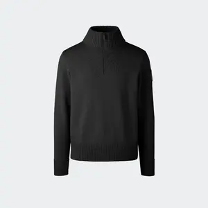 Canada Goose Rosseau Quarter Zip Merino Wool Sweater - Black