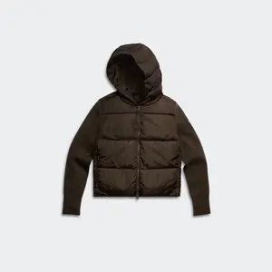 Canada Goose Hybridge Wide Quilt Knit Hoodie - Terra