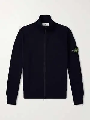 Stone Island Ribbed Cotton Sweater - Navy