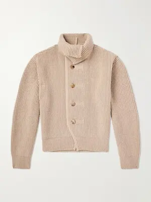 Dries Van Noten Ribbed Wool Cardigan
