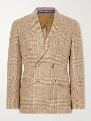 Polo Ralph Lauren Double-breasted Houndstooth Blazer - Neutrals