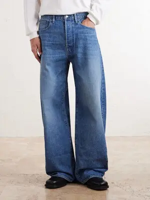 SSSTEIN Deformation Panelled Wide-leg Jeans