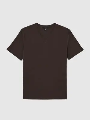REISS Dayton Cotton V-neck Tailored-fit T-shirt
