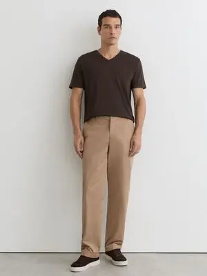 REISS Dayton Cotton V-neck Tailored-fit T-shirt