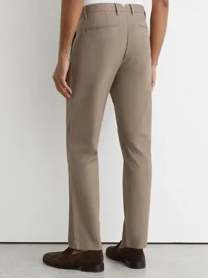 REISS Dobby Cotton Piqué Chino Trousers