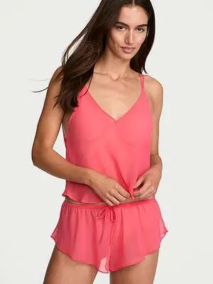 Victoria's Secret Chiffon Flutter Short - Red