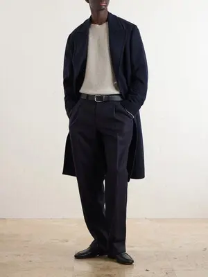Boglioli Double-breasted Virgin Wool And Cashmere-blend Twill Coat