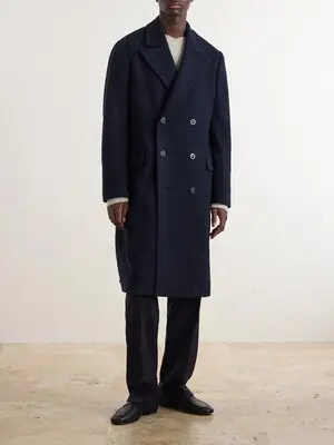Boglioli Double-breasted Virgin Wool And Cashmere-blend Twill Coat