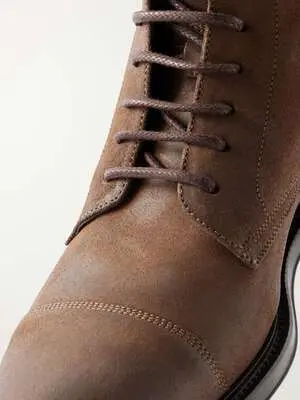 Brunello Cucinelli Suede Derby Boots