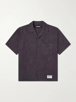 NEIGHBORHOOD Camp-collar Cotton-jacquard Shirt - Gray